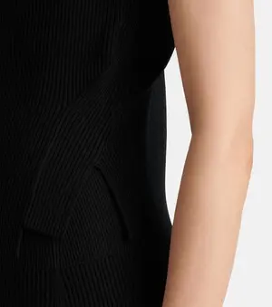 Victoria Beckham Ribbed-knit Sleeveless Top
