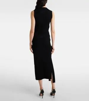 Victoria Beckham Ribbed-knit Sleeveless Top