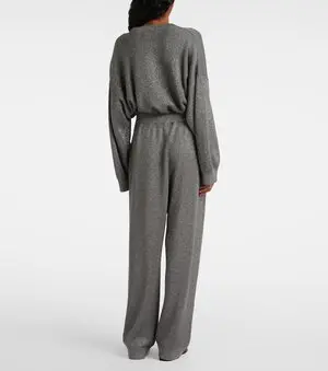 Brunello Cucinelli Cotton-blend Lame Wide-leg Trousers