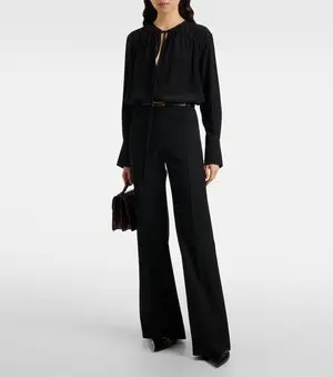Victoria Beckham Silk Tie-neck Blouse