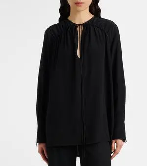Victoria Beckham Silk Tie-neck Blouse