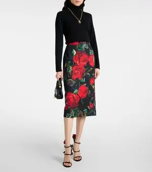 Dolce & Gabbana Floral Pencil Skirt