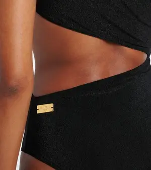 Balmain One-shoulder Cutout Swimsuit