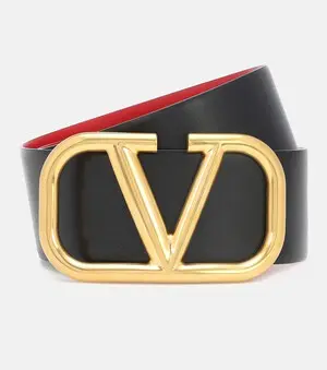 VALENTINO Valentino Garavani VLogo Signature Reversible Leather Belt