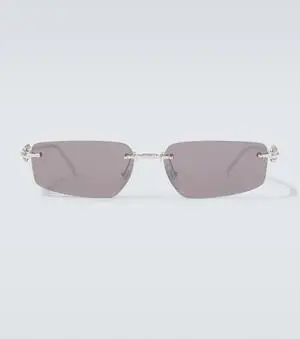 Cartier Clash De Rectangular Sunglasses - Silver