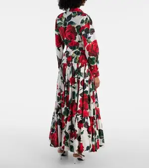 Dolce & Gabbana Floral Tiered Cotton Maxi Skirt