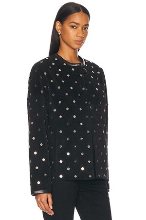 BODE Clover Charm Suede Jacket