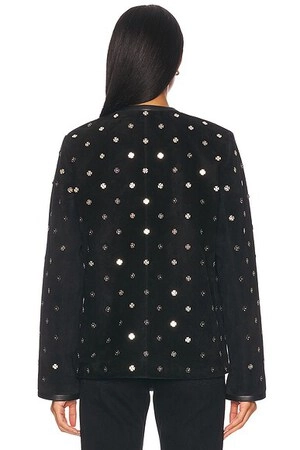 BODE Clover Charm Suede Jacket