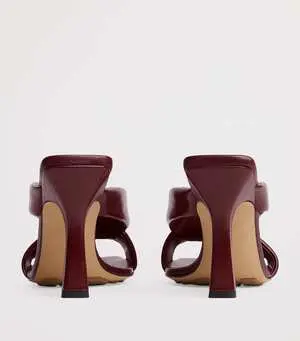 Bottega Veneta Leather Riva Mules 90 - Red