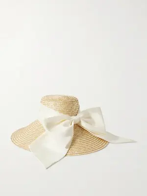 Eugenia Kim Mirabel Straw Sun Hat With Grosgrain Ribbon Detail