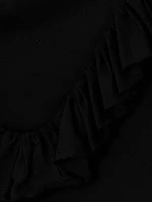 JIL SANDER Crepe Blouse With Ruffle Trim