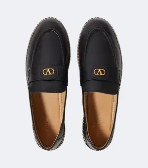 Valentino Garavani Vlogo Leather Espadrilles
