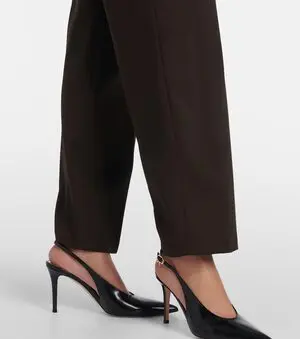 THE FRANKIE SHOP Bea High-rise Straight Leg Trousers - Brown