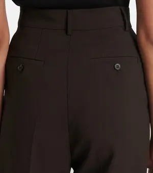 THE FRANKIE SHOP Bea High-rise Straight Leg Trousers - Brown