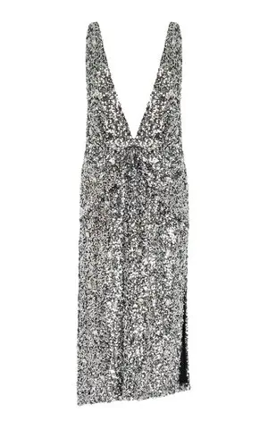 Brandon Maxwell The Santha Sequined Midi Dress
