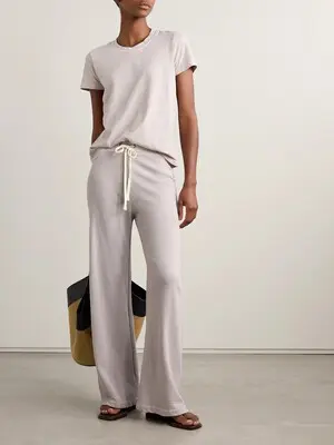 JAMES PERSE Cotton-terry Wide-leg Track Pants