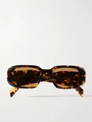 Prada Prada Eyewear Square-Frame Tortoiseshell Acetate Sunglasses Tortoiseshell