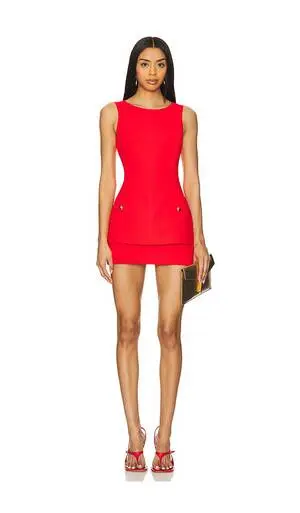 Amanda Uprichard Maven Skort Romper - Red