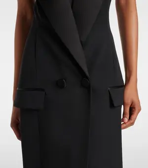 Balmain Wool Grain De Poudre Gown