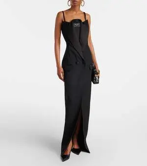 Balmain Wool Grain De Poudre Gown