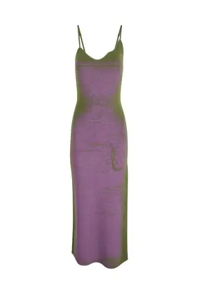 Ph5 Reflective Stretch-knit Midi Dress - Lilac