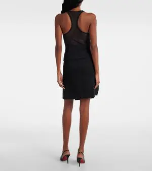 COURREGES Scuba Cotton Mesh Tank Top