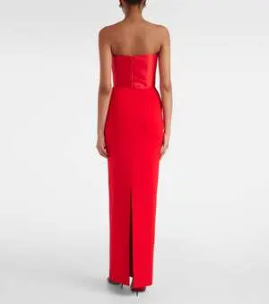 Solace London Afra Satin-trimmed Gown