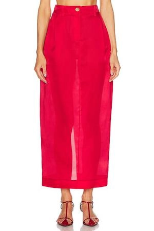 Khaite KHAITE Lucian Organza Skirt Raspberry