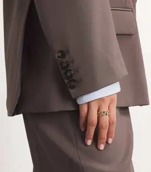 SUZANNE KALAN Yellow Diamond And Sapphire Shimmer Audrey Ring