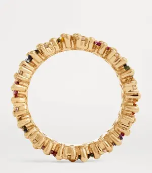 SUZANNE KALAN Yellow Diamond And Sapphire Shimmer Audrey Ring