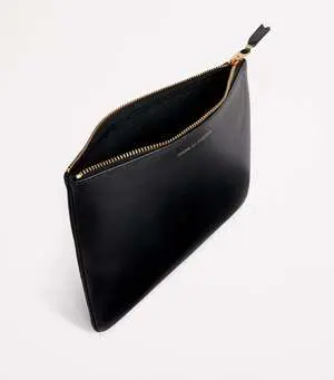 Comme Des Garçons Large Leather Pouch - Black