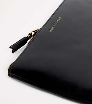 Comme Des Garçons Large Leather Pouch - Black