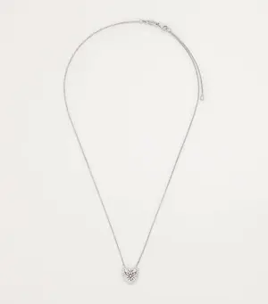 SUZANNE KALAN Gold And Diamond Heart Pendant Necklace