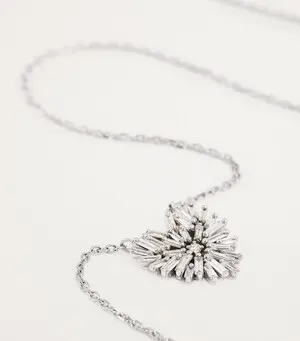 SUZANNE KALAN Gold And Diamond Heart Pendant Necklace