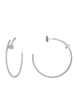 Cartier Juste Un Clou Diamond Hoop Earrings