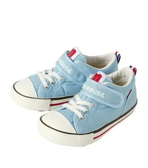 MIKI HOUSE Logo Velcro High Top Sneakers - Blue