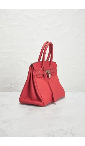FWRD RENEW Hermes Togo Birkin 30 Handbag - Red