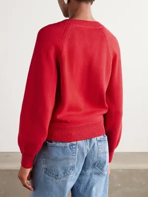 HIGH SPORT Veronica Cotton Sweater - Red