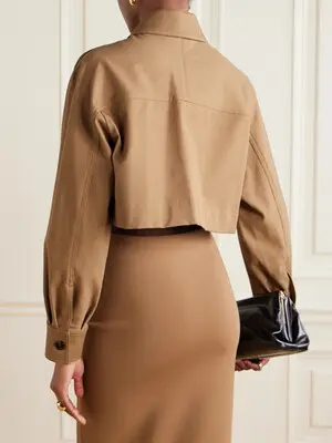 Max Mara Cropped Cotton-blend Gabardine Jacket