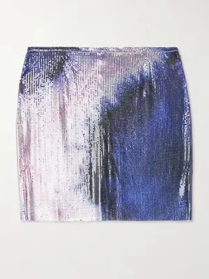 Rabanne Dégradé Chainmail Mini Skirt - Blue