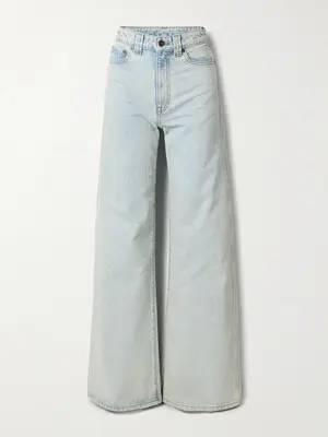 Khaite Dane High-rise Wide-leg Jeans - Blue