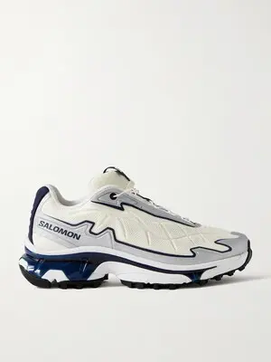 SALOMON Xt-slate Lace-up Rubber-trimmed Mesh Sneakers - Gray
