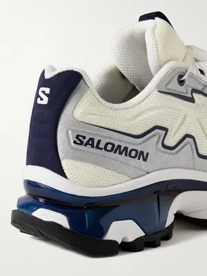 SALOMON Xt-slate Lace-up Rubber-trimmed Mesh Sneakers - Gray