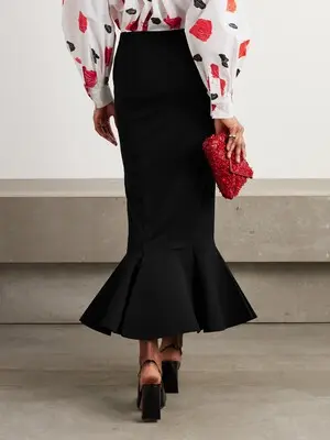 Marni Pleated Cotton-jersey Midi Skirt