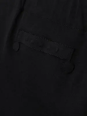 Marni Pleated Cotton-jersey Midi Skirt