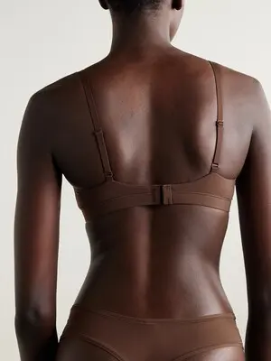 SKIMS Fits Everybody Crossover Bralette - Brown