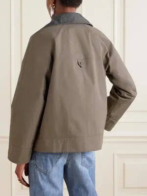 Brunello Cucinelli Bead-embellished Wool Felt-trimmed Padded Cotton-blend Jacket