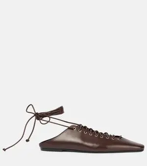 Dries Van Noten Leather Lace-up Flats