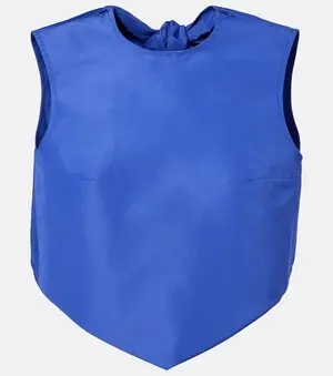 PATOU Open-back Faille Top In Orchid - Blue