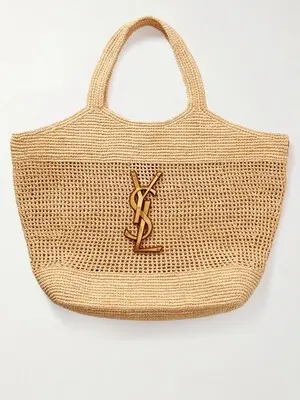 Saint Laurent Icare Maxi Raffia Tote - Neutrals
